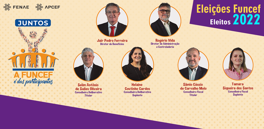 Eleitos para a Funcef agradecem apoio dos participantes | Fenae Portal